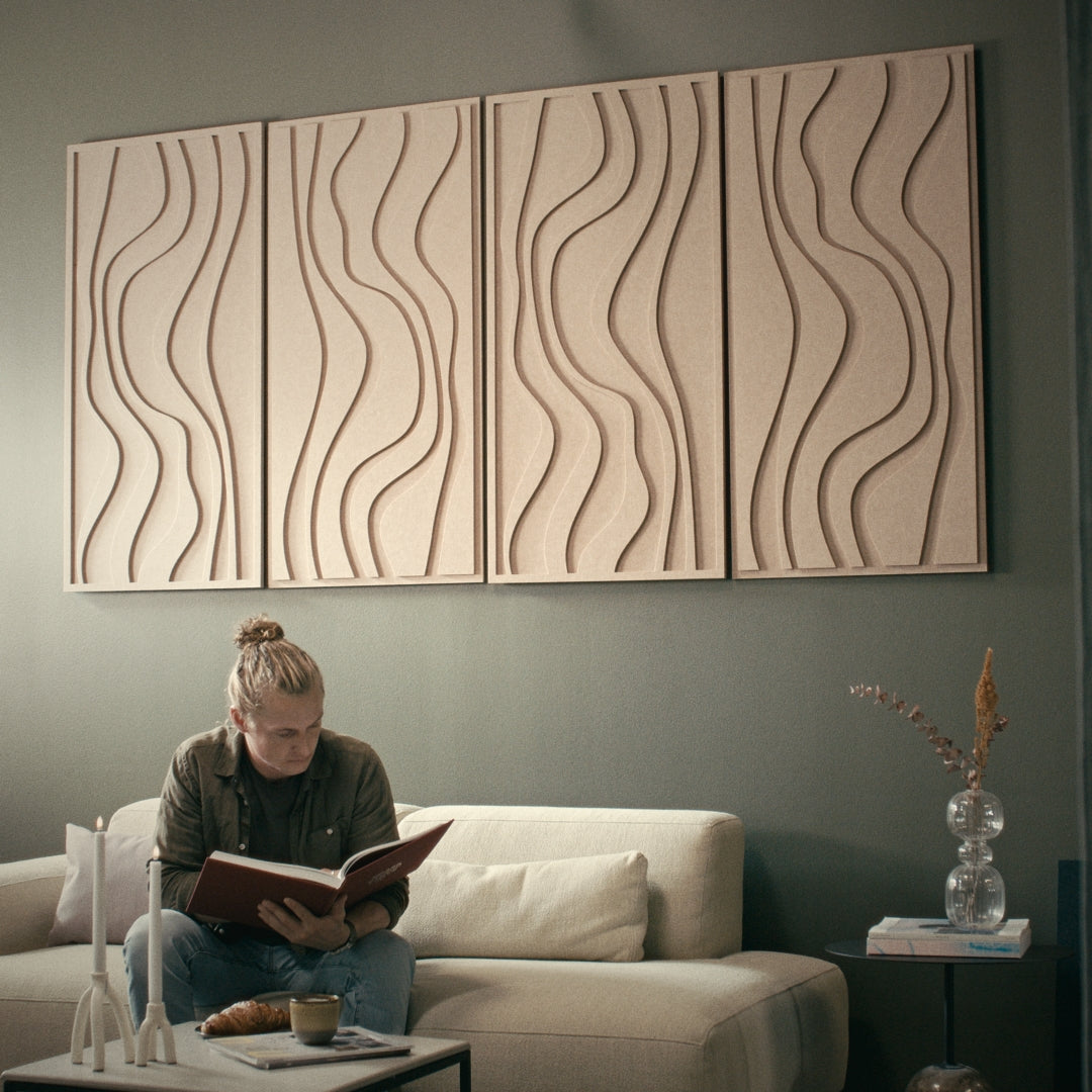 Wave Long | Acoustic Wave Panels - Sustainable Art – Arturel US