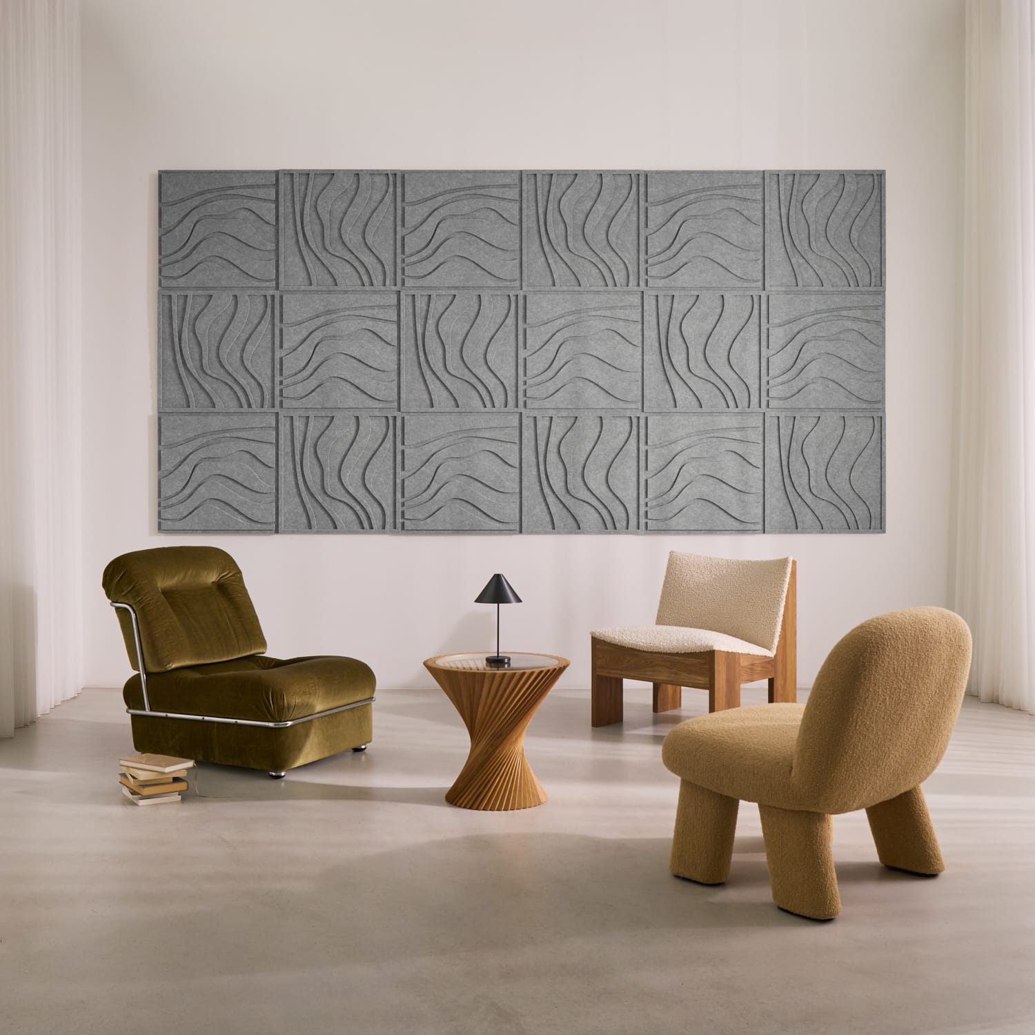 Wave Tile Set | Decorative Acoustic Tiles - New Modern Art – Arturel.com